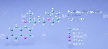 Hydroxychloroquine Molecule, Molecular Structures, Antimalarials, 3d ...
