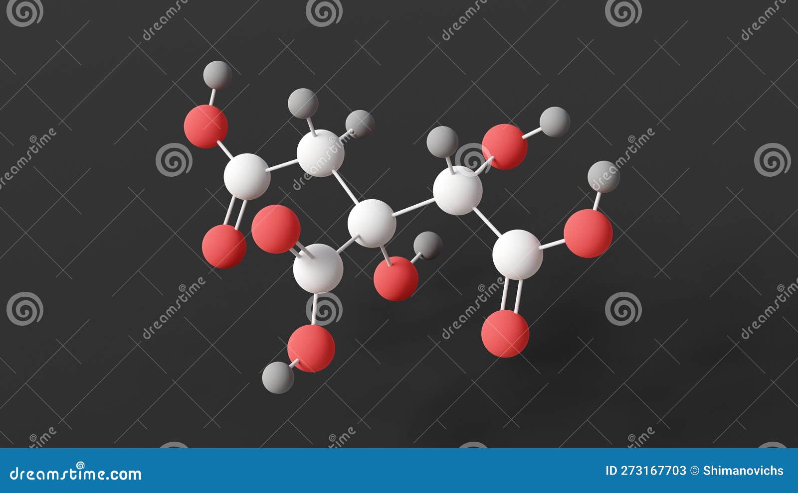 Hydroxycitric Acid Molecule, Molecular Structure, Derivative Citric ...