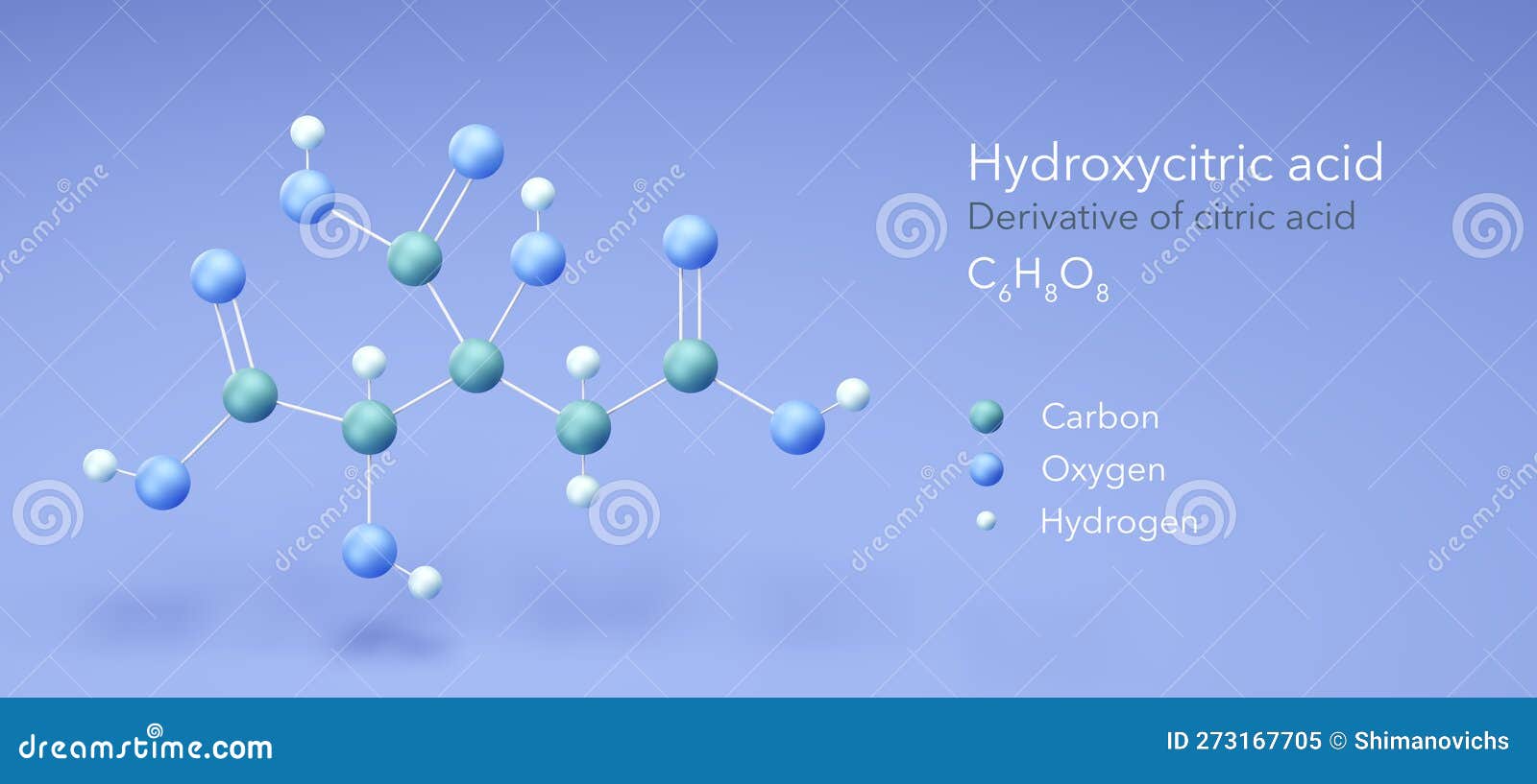 Hydroxycitric Acid Molecule, Molecular Structures, Derivative Citric ...