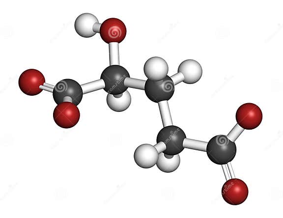 2-hydroxyglutarate Molecule. 3D Rendering Stock Illustration ...
