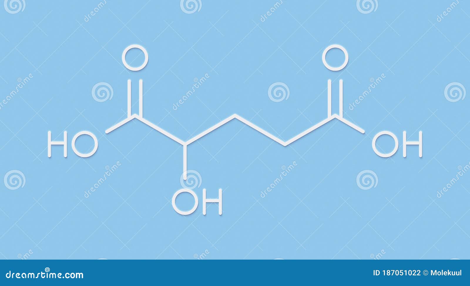 2-hydroxyglutarate Molecule. Skeletal Formula. Stock Illustration ...
