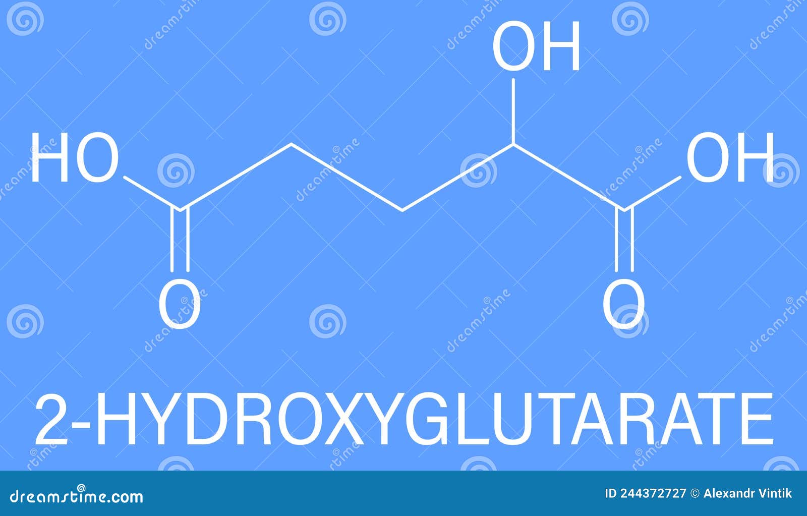 2-hydroxyglutarate Molecule. Skeletal Formula. Stock Vector ...