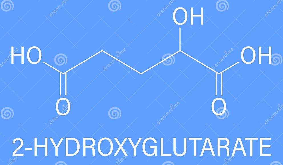 2-hydroxyglutarate Molecule. Skeletal Formula. Stock Vector ...