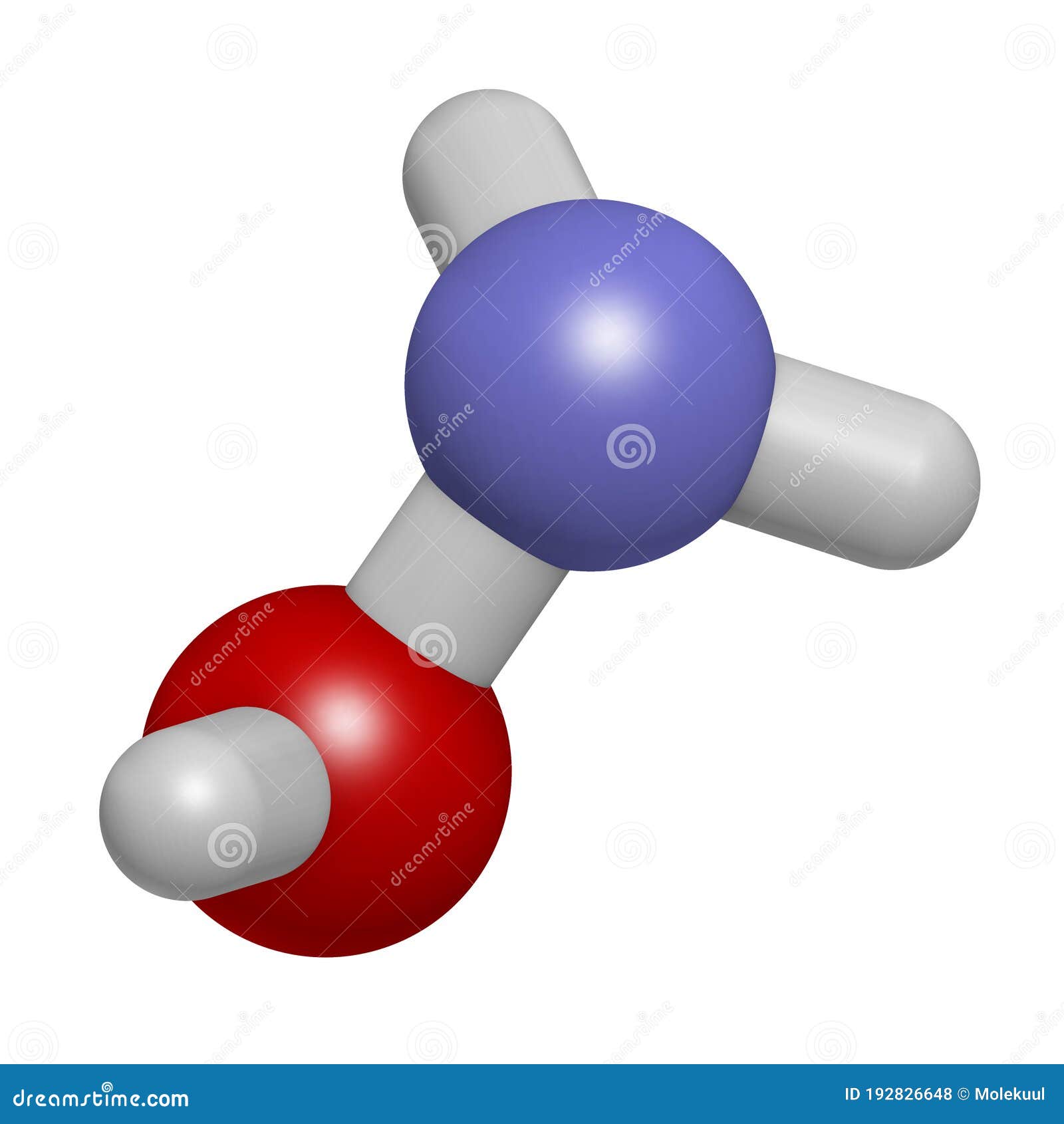 Hydroxylamine Molecule. 3D Rendering Stock Photo - Illustration of ...