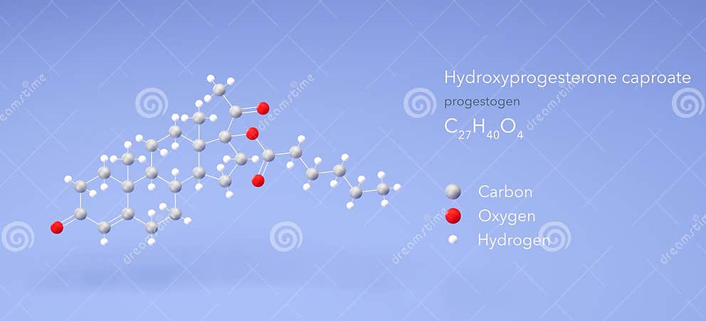 Hydroxyprogesterone Caproate Molecule, Molecular Structures ...