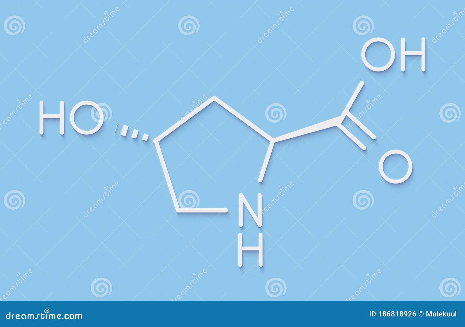 Hydroxyproline Hyp Amino Acid. Essential Component Of Collagen ...