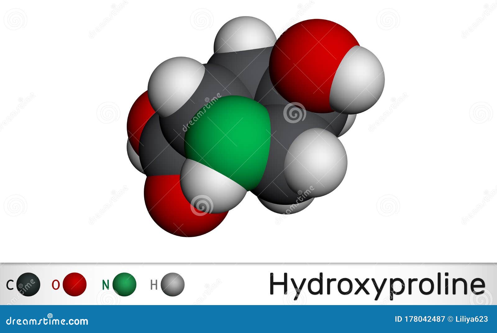 Hydroxyproline, Molecular Structures, Amino Acid, 3d Model, Structural ...