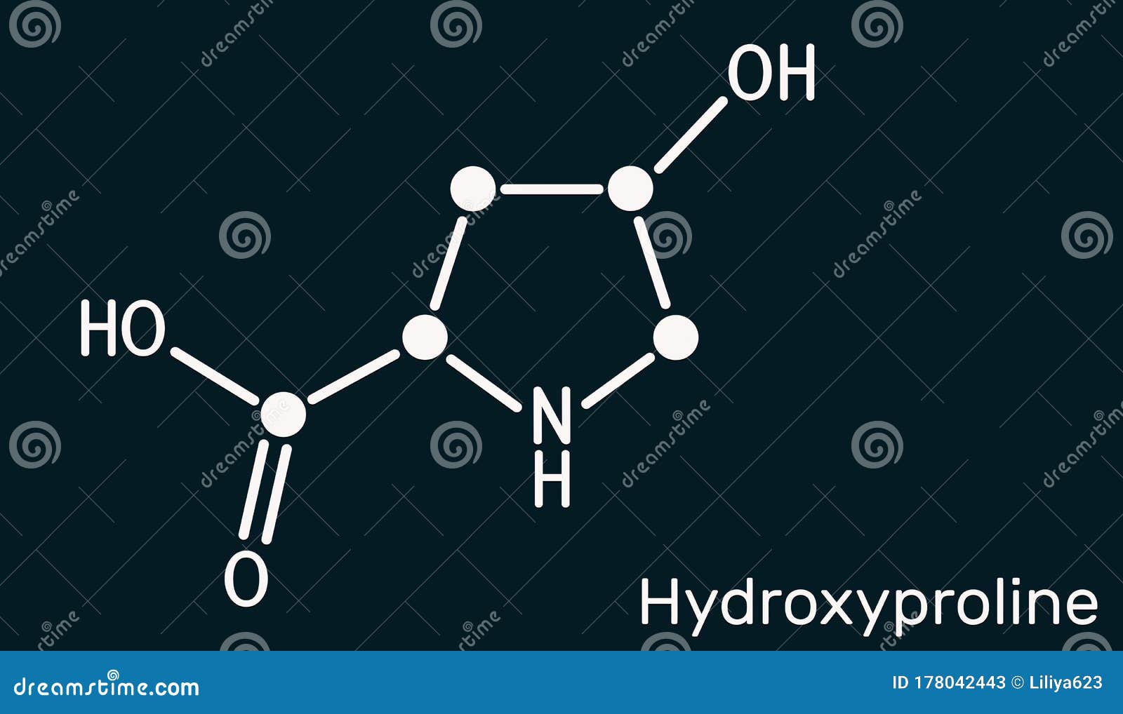 Hydroxyproline Hyp Amino Acid. Essential Component Of Collagen ...