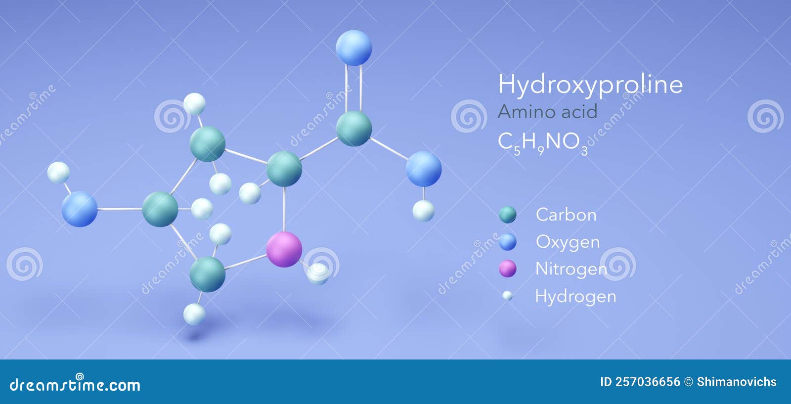Hydroxyproline, Molecular Structures, Amino Acid, 3d Model, Structural ...