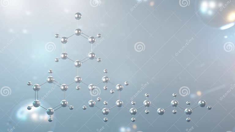 Hydroxyzine Molecular Structure, 3d Model Molecule, Anxiolytics ...