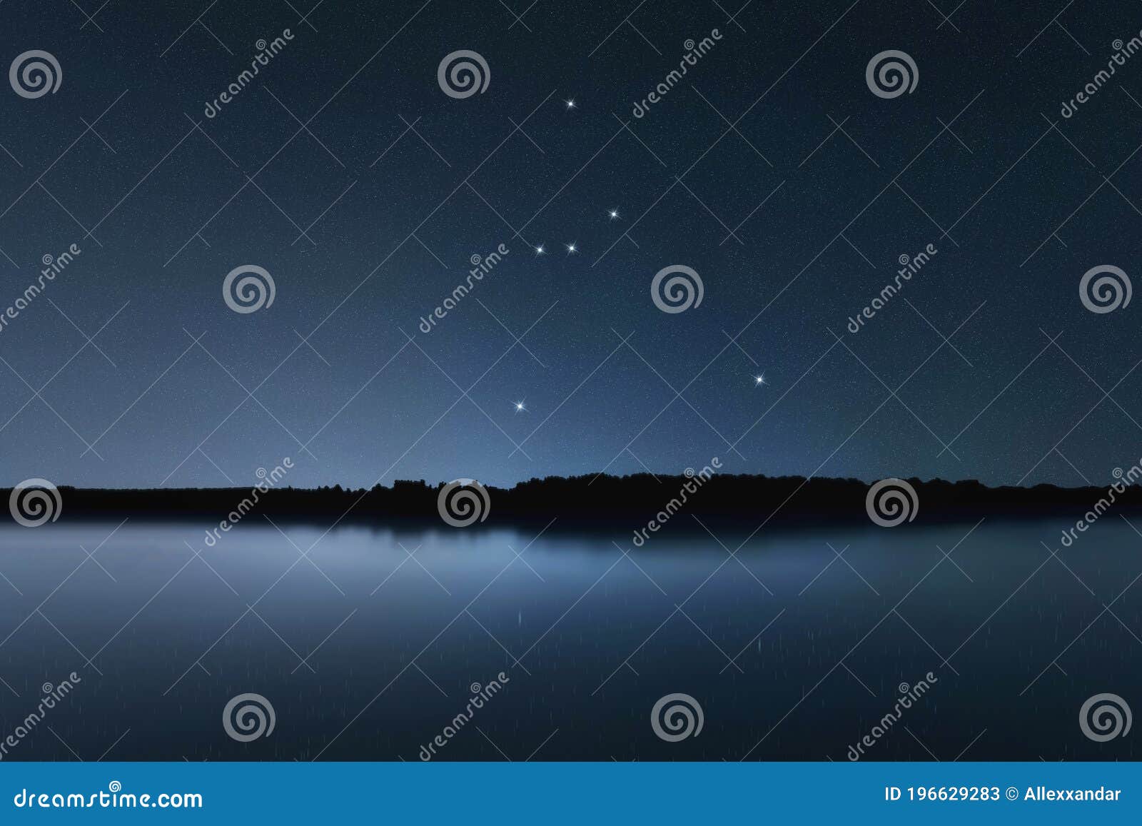 Hydrus Star Constellation, Night Sky, Cluster of Stars, Deep Space,Â ...