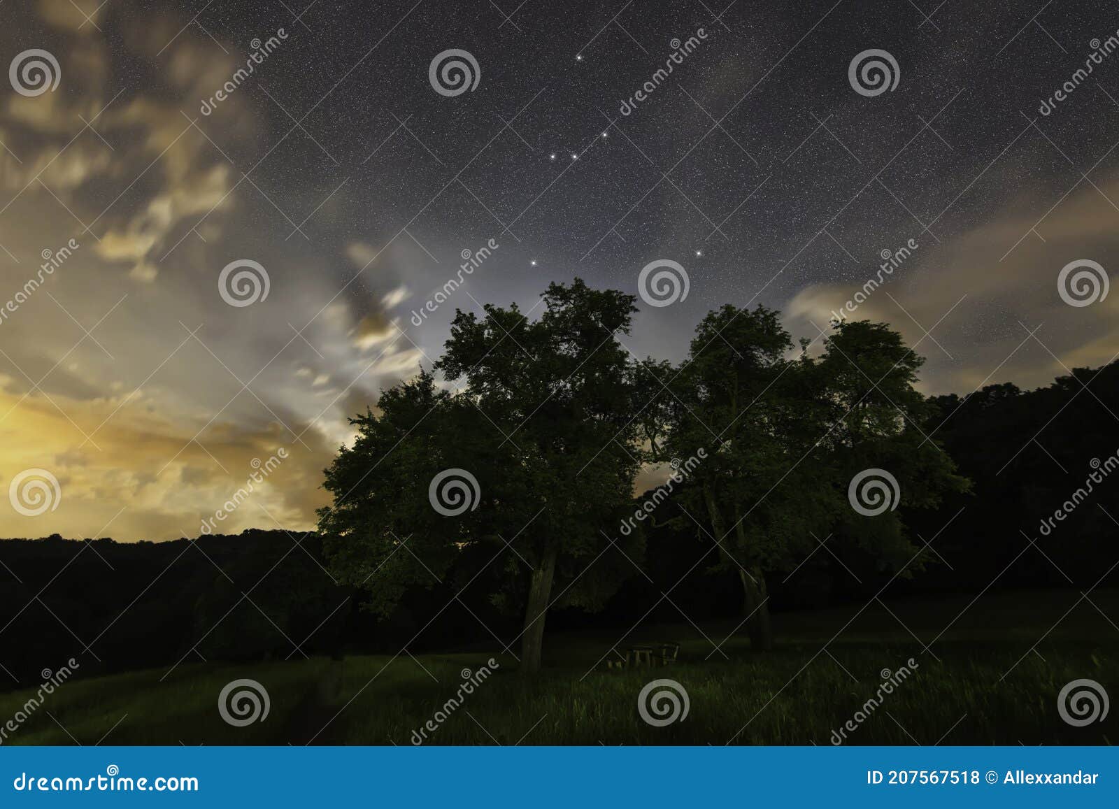 Hydrus Star Constellation, Night Sky, Cluster of Stars, Deep Space,Â ...