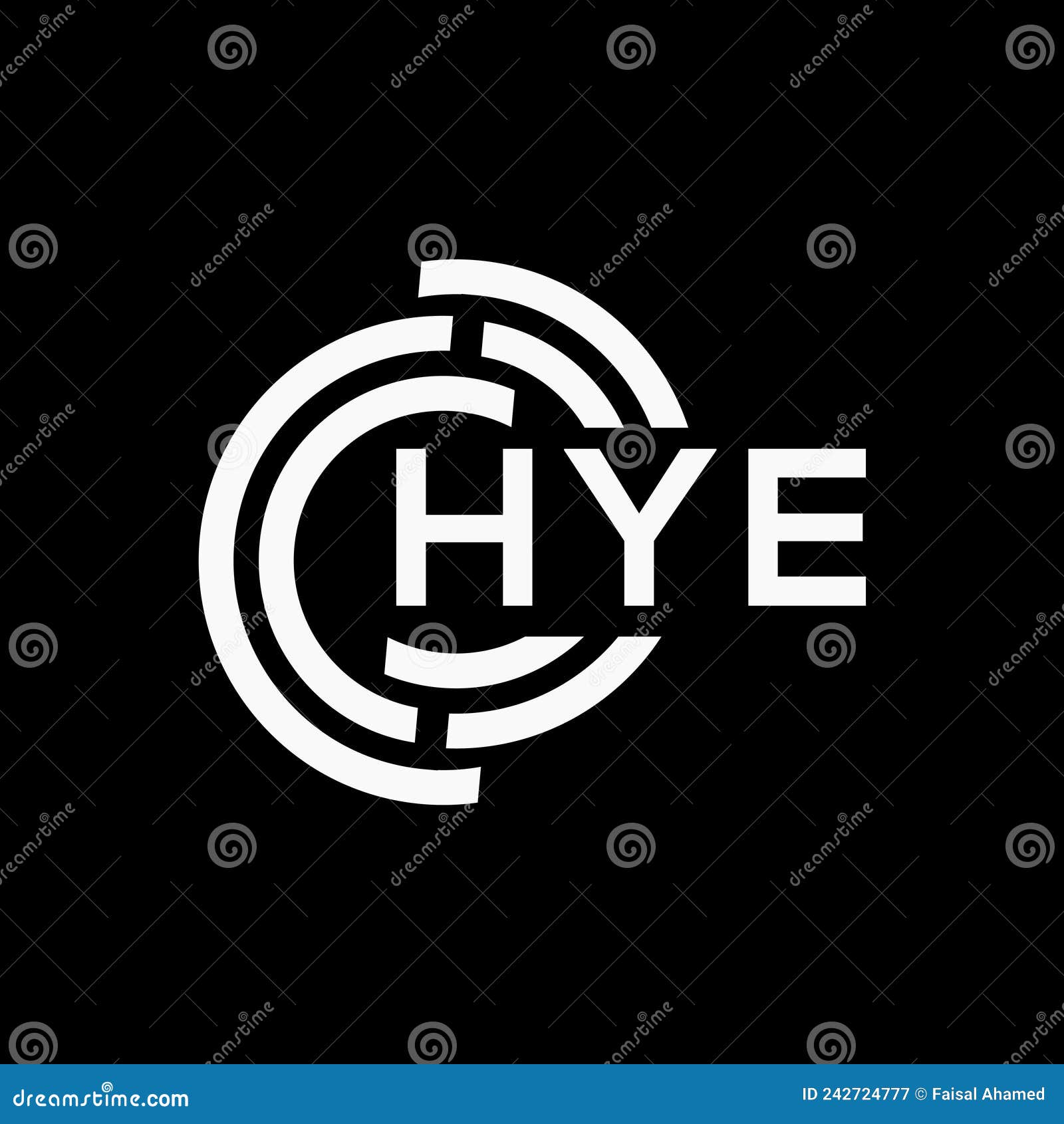 HYE Letter Logo Design On Black Background. HYE Creative Initials ...