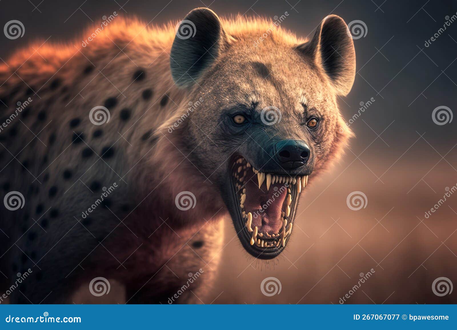 Hunting Hyena On White Background Stock Photography | CartoonDealer.com ...