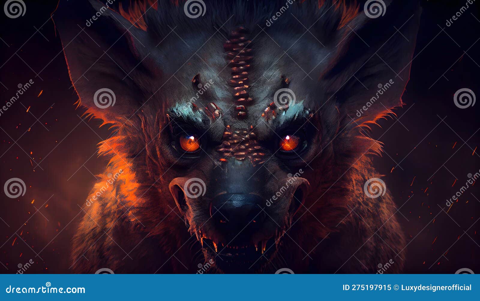 Hyena Demon - - Generative AI Stock Illustration - Illustration of ...