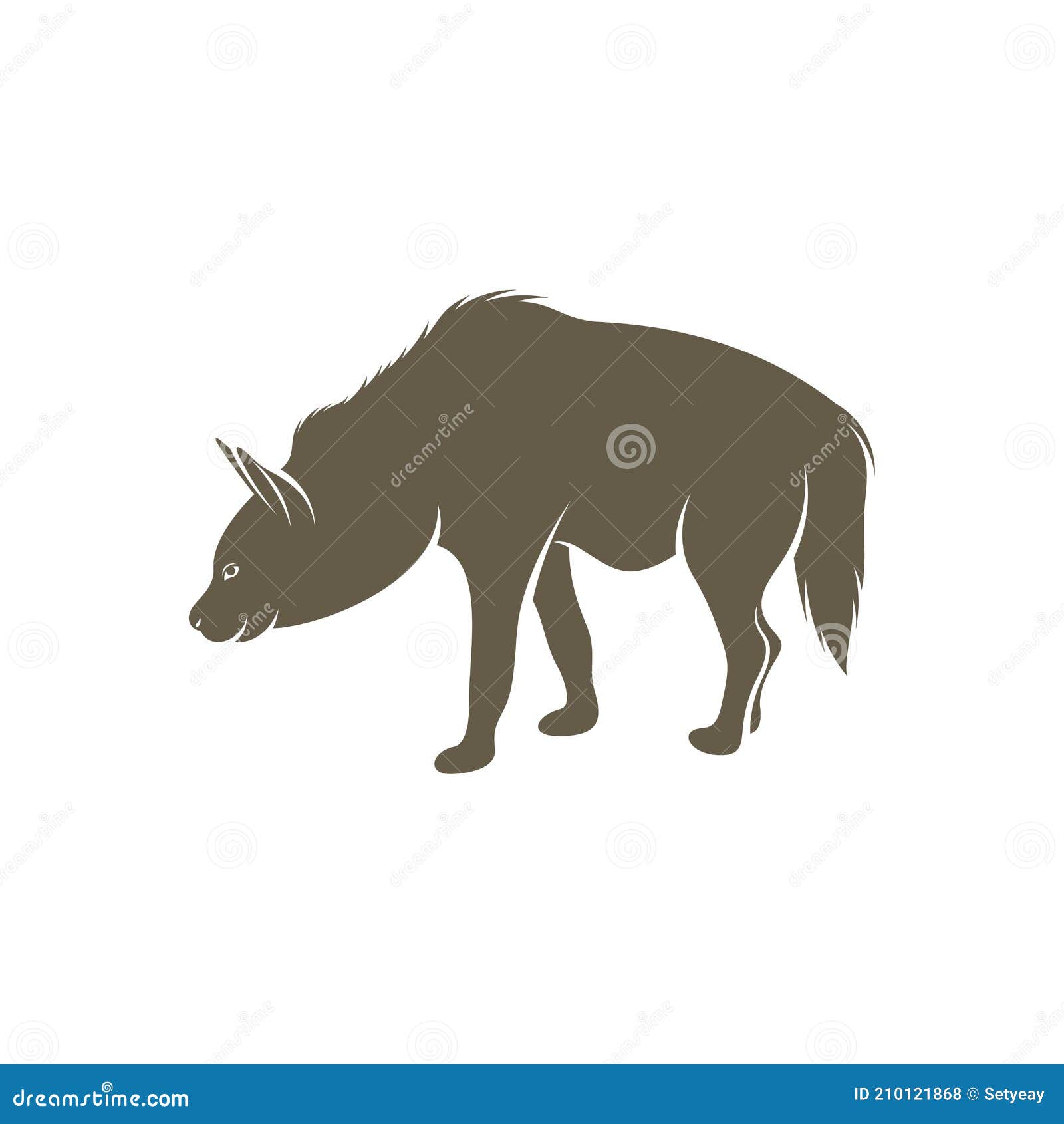 Hyena Design Vector Illustration, Creative Hyena Logo Template, Icon ...