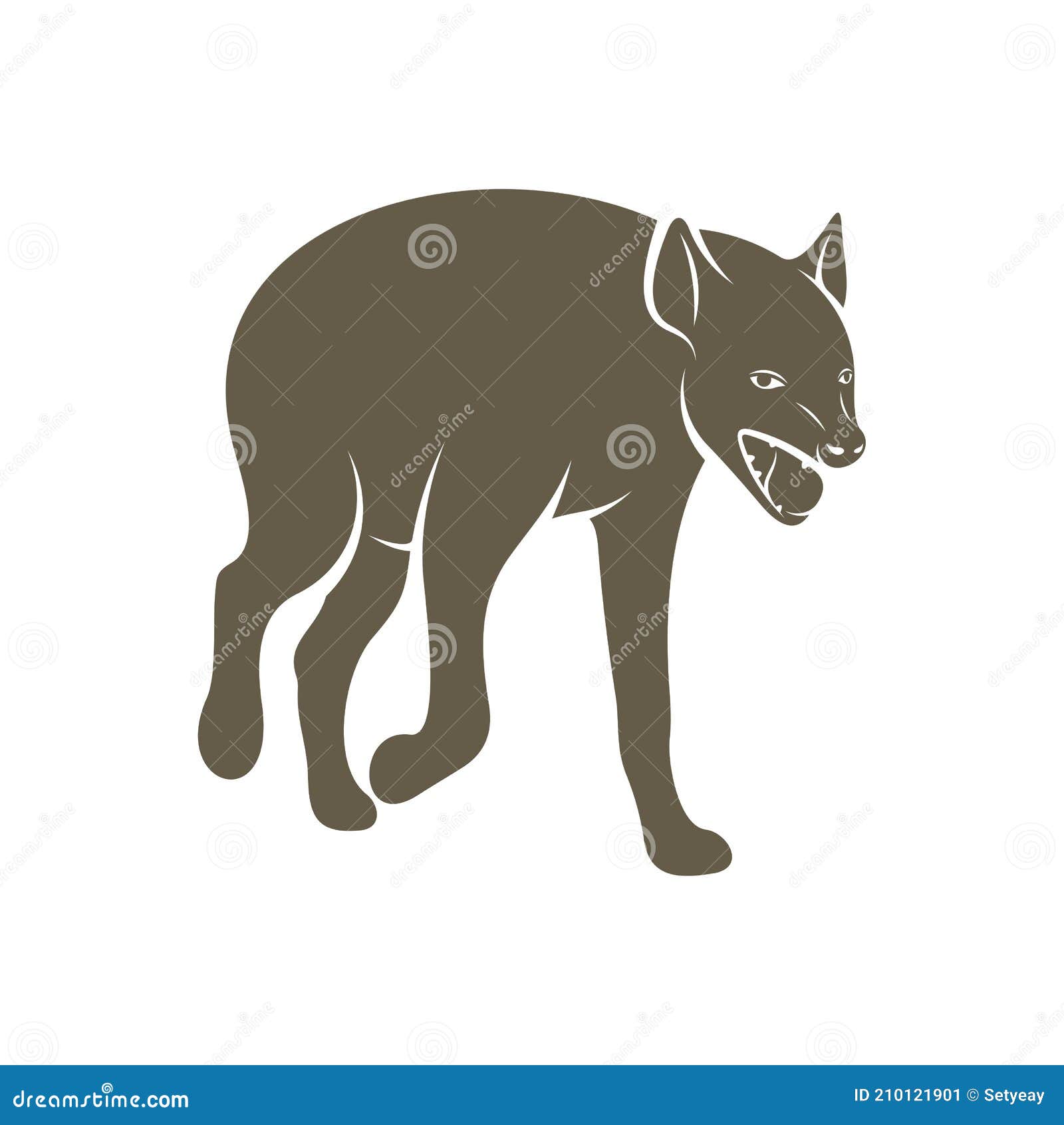 Hyena Design Vector Illustration, Creative Hyena Logo Template, Icon ...