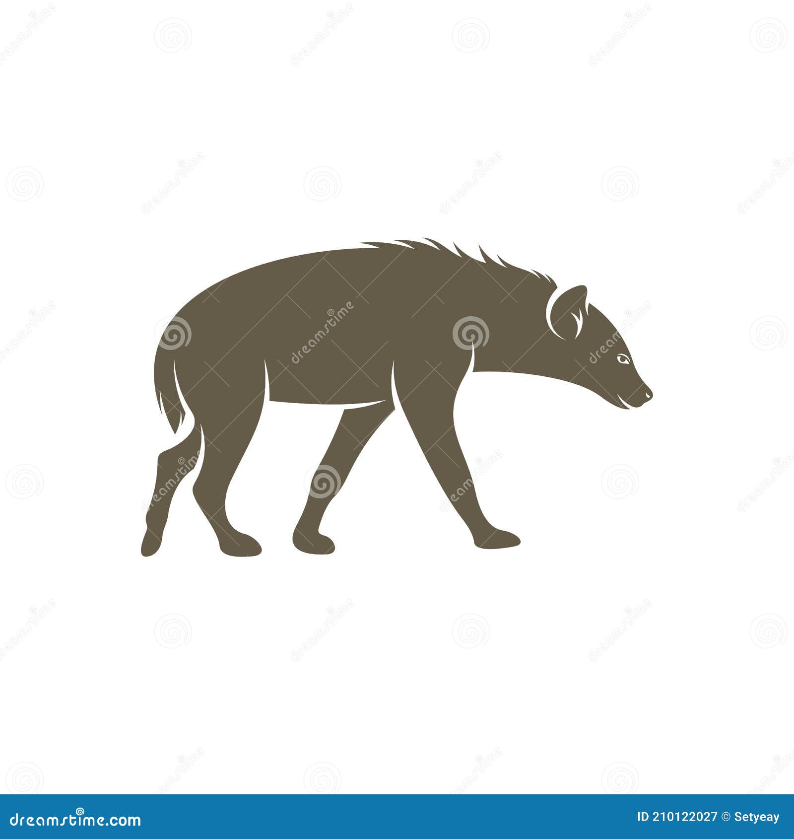 Hyena Design Vector Illustration, Creative Hyena Logo Template, Icon ...