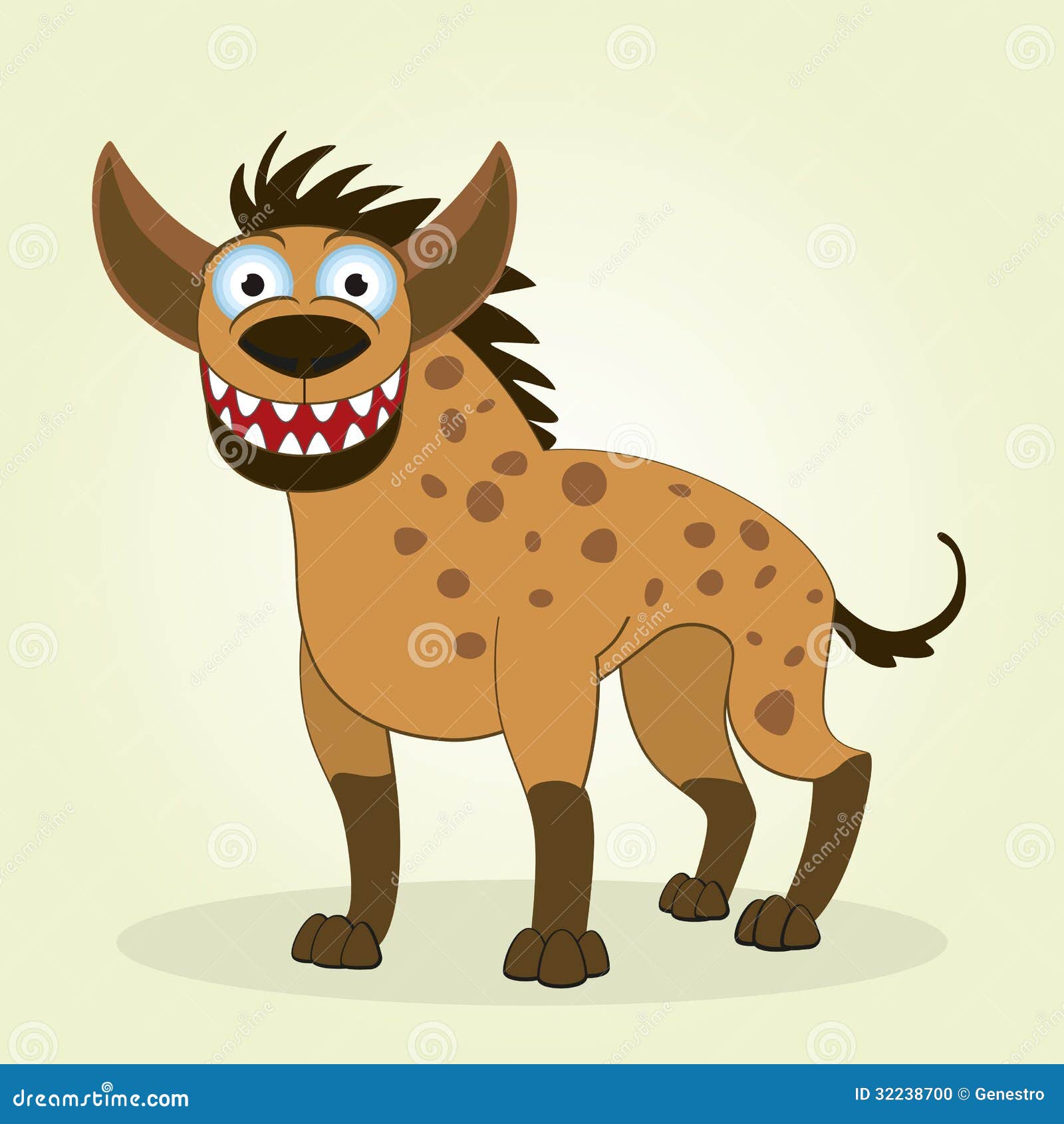 Hyena stock vector. Illustration of isolated, smile, happy - 32238700