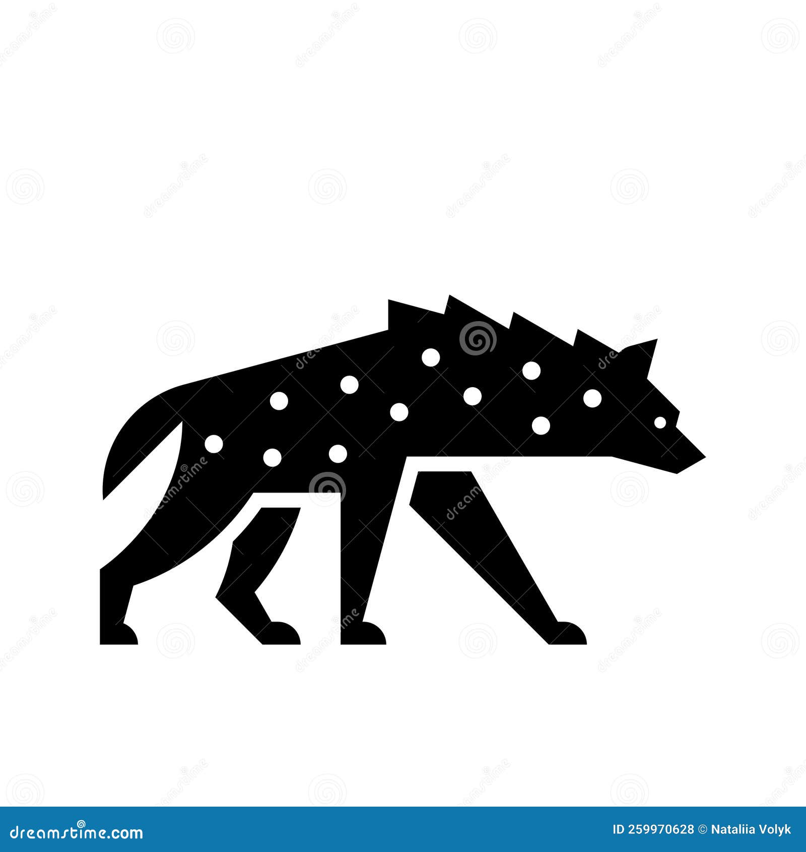 Hyena Logo stock vector. Illustration of mammal, travel - 259970628