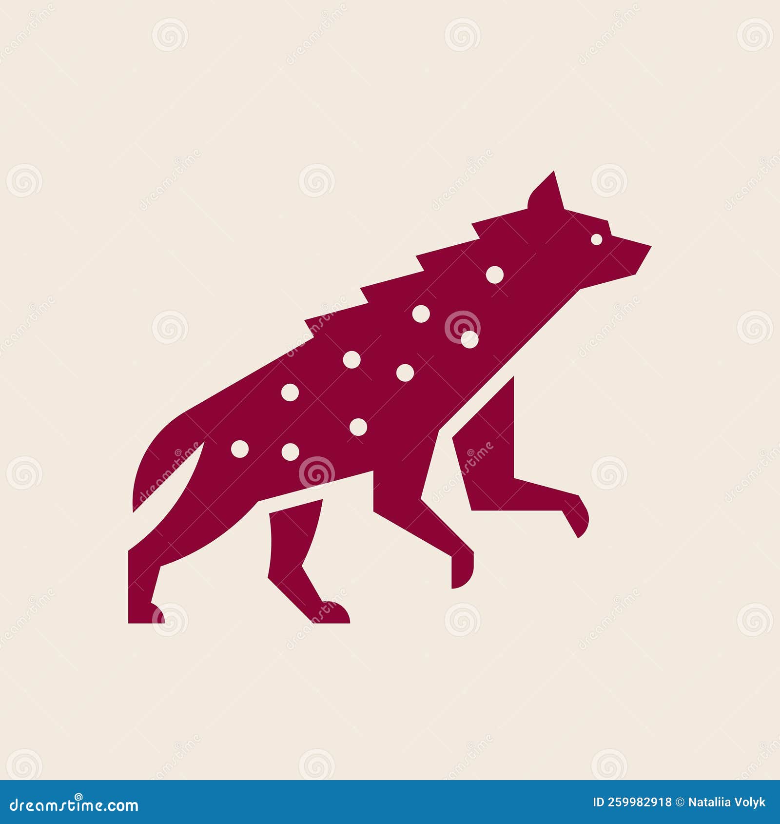 Hyena Logo stock vector. Illustration of hand, graphic - 259982918