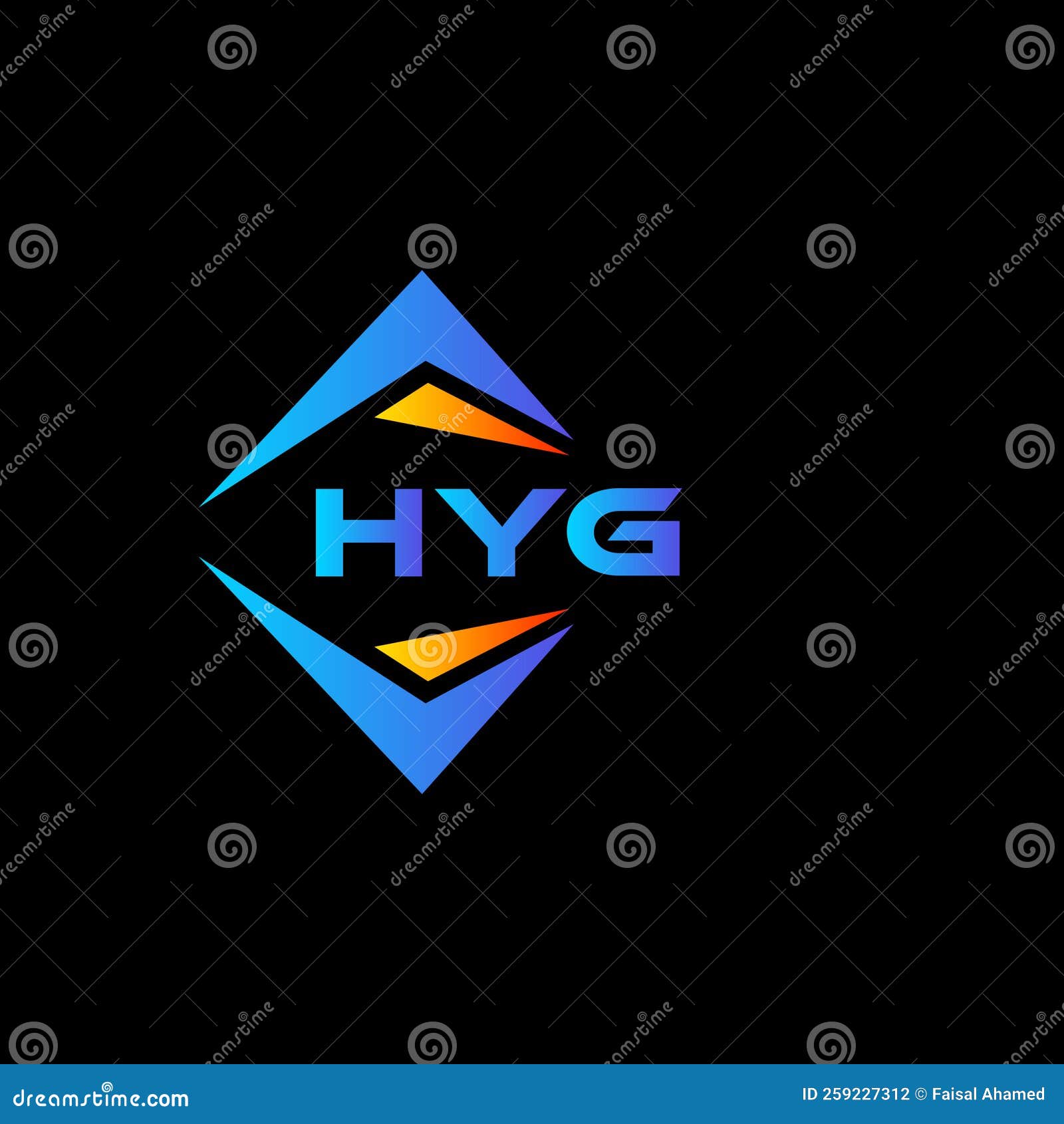 HYG Abstract Technology Logo Design on Black Background. HYG Creative ...