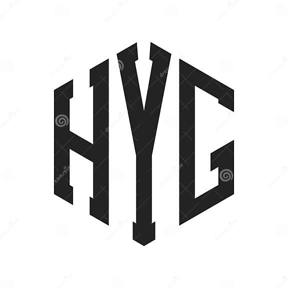 HYG Logo Design. Initial Letter HYG Monogram Logo Using Hexagon Shape ...