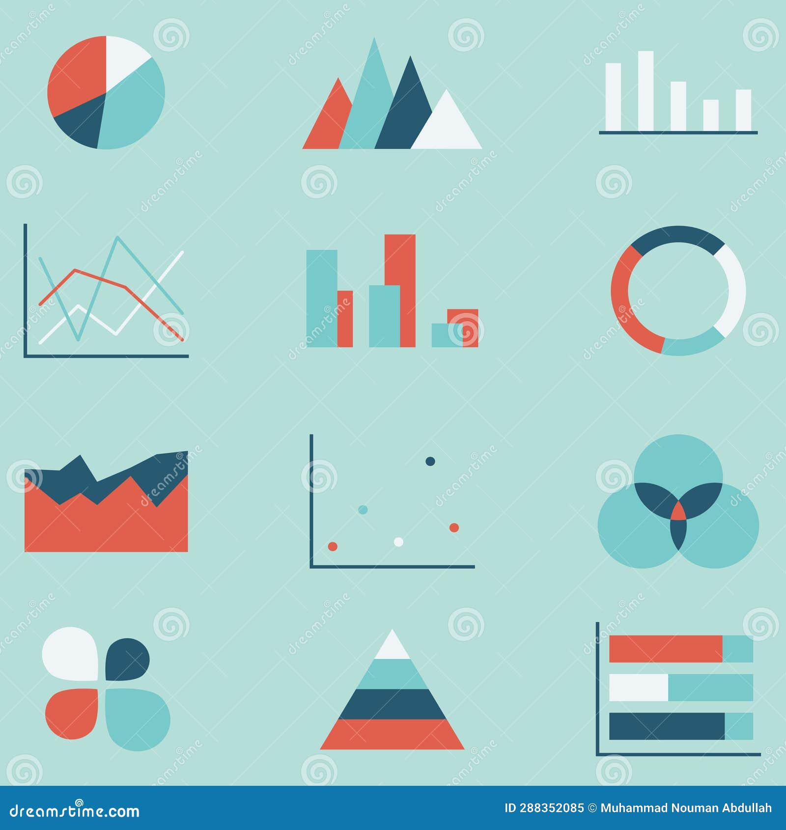 Set of Graphics for Business Content Stock Vector - Illustration of ...