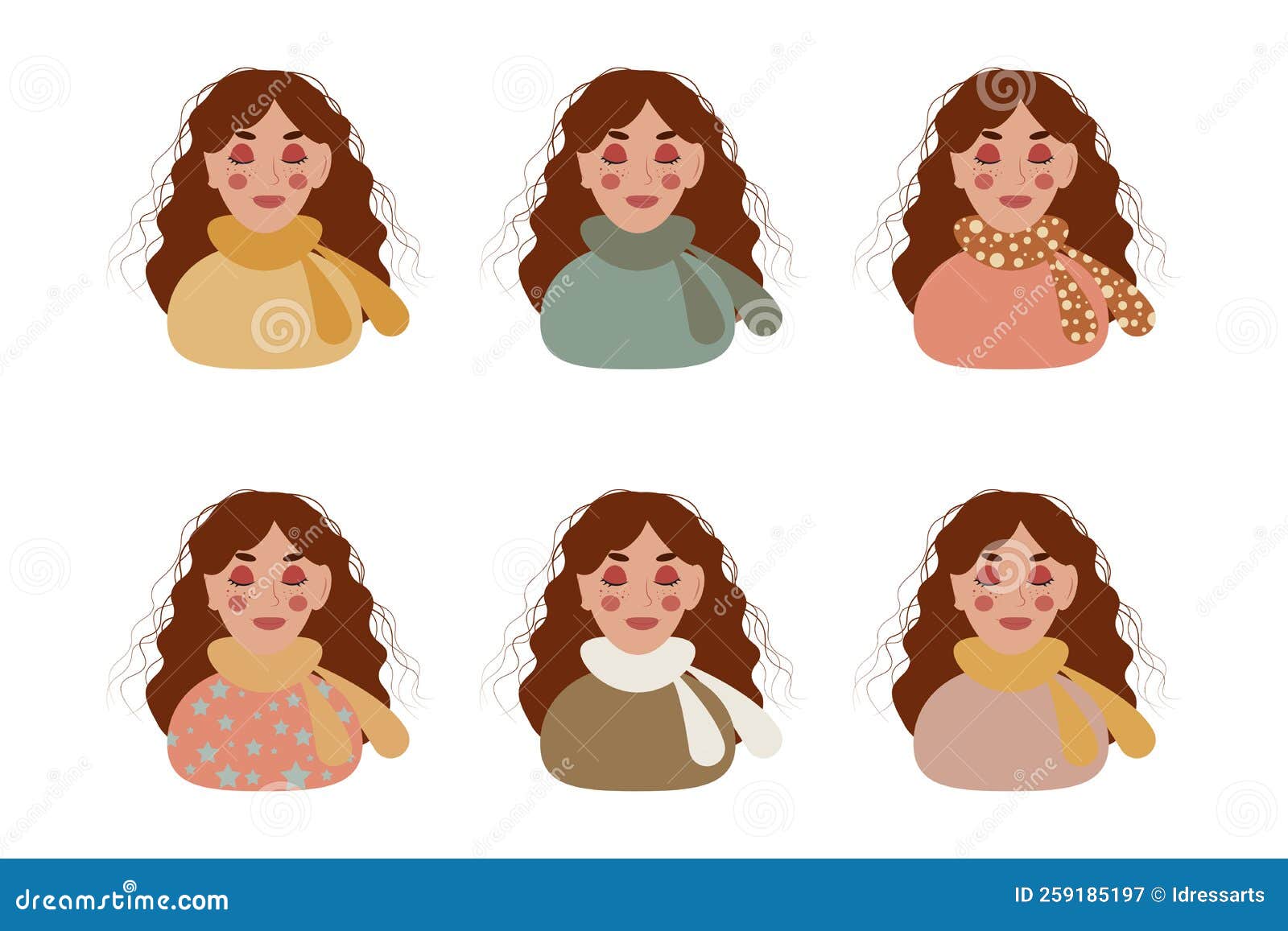 Hygge girl red stock vector. Illustration of rest, character - 259185197