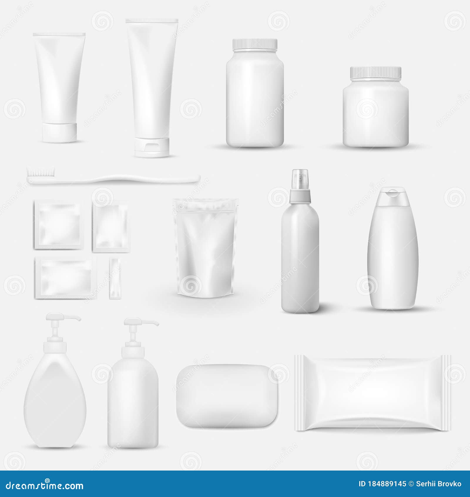 Hygiene, Cleaning Set Isolated on White Background. Vector Illustration ...