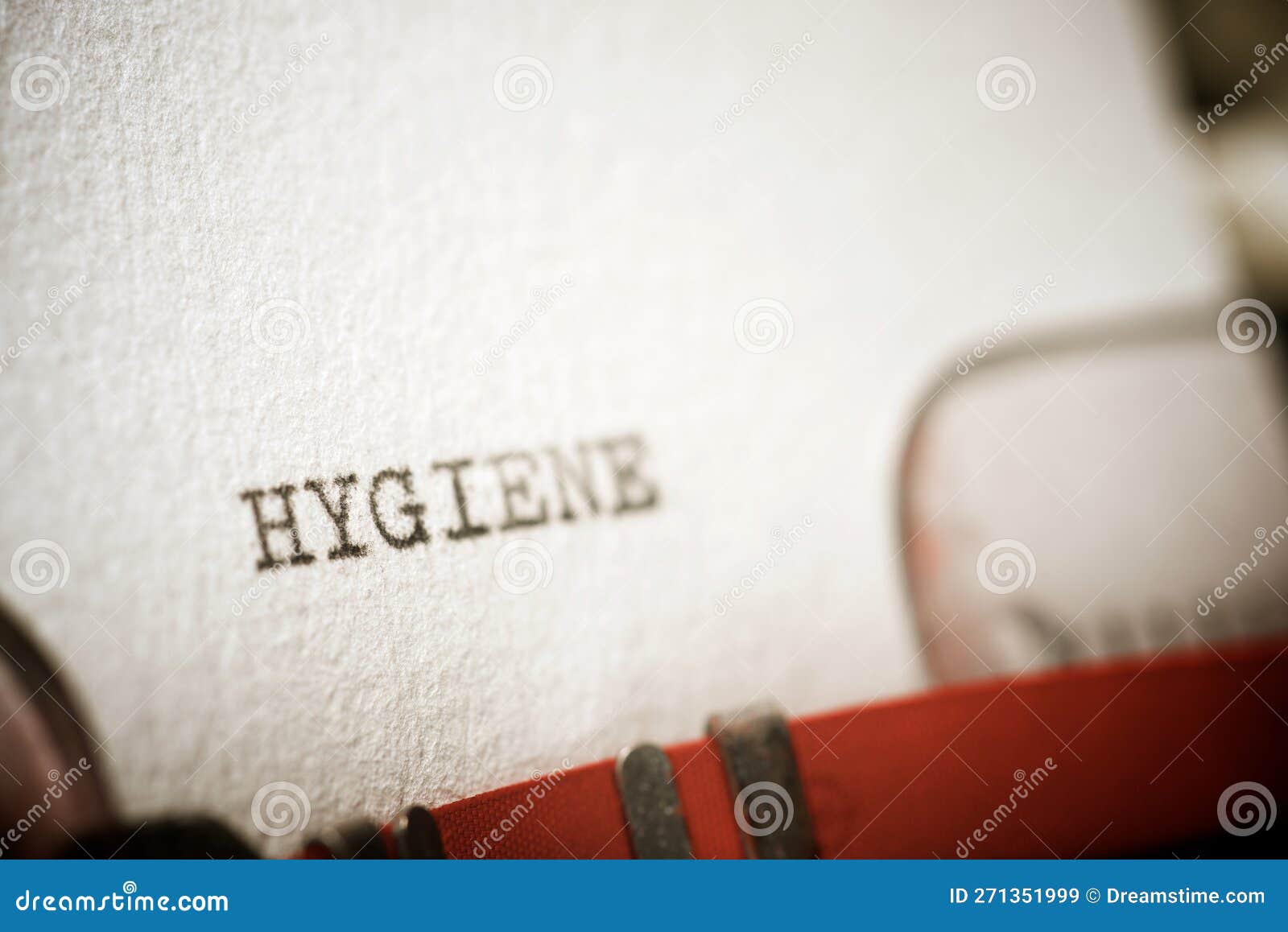 Hygiene concept view stock image. Image of text, typewriter - 271351999