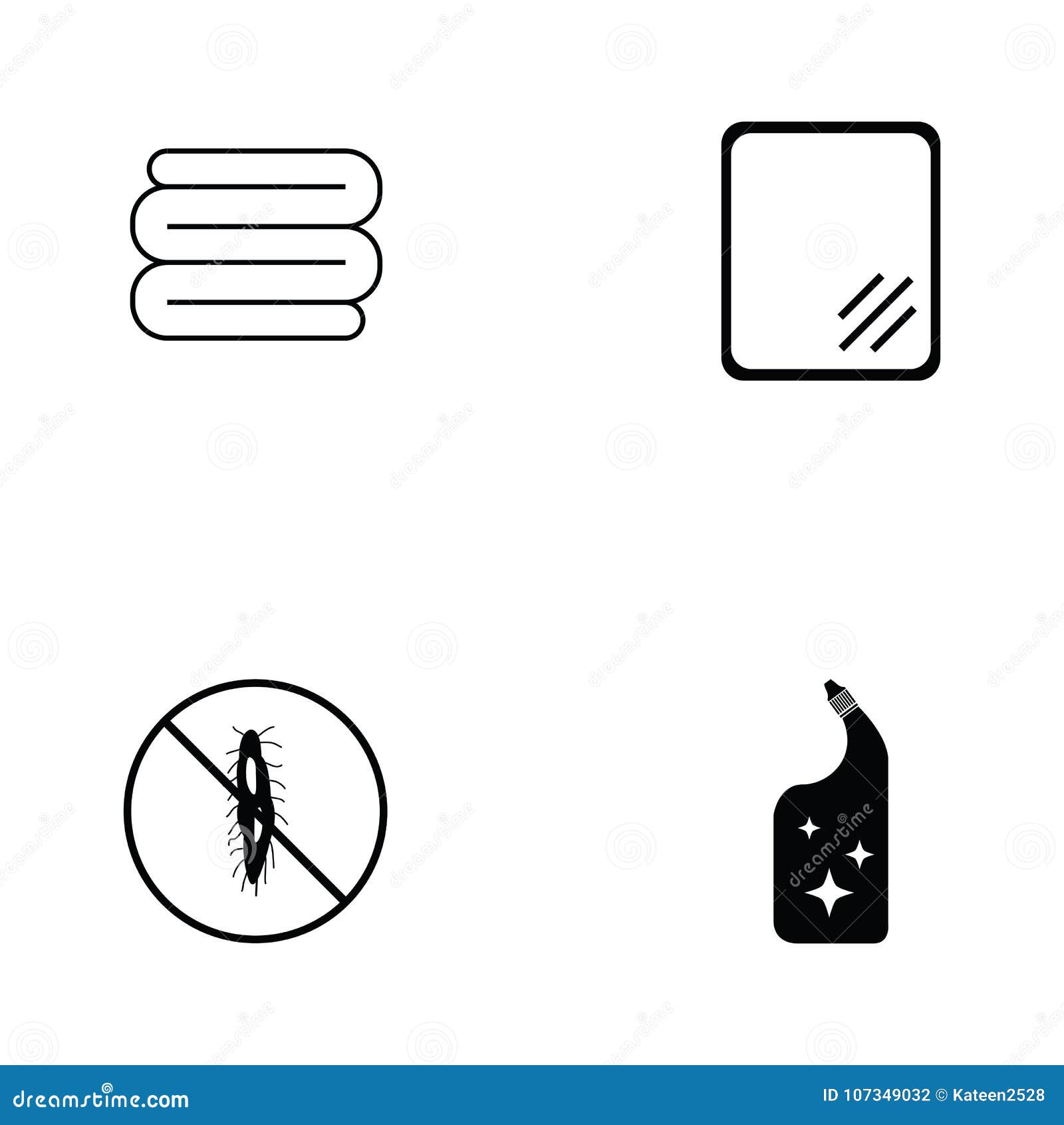 Hygiene icon set stock vector. Illustration of foam - 107349032