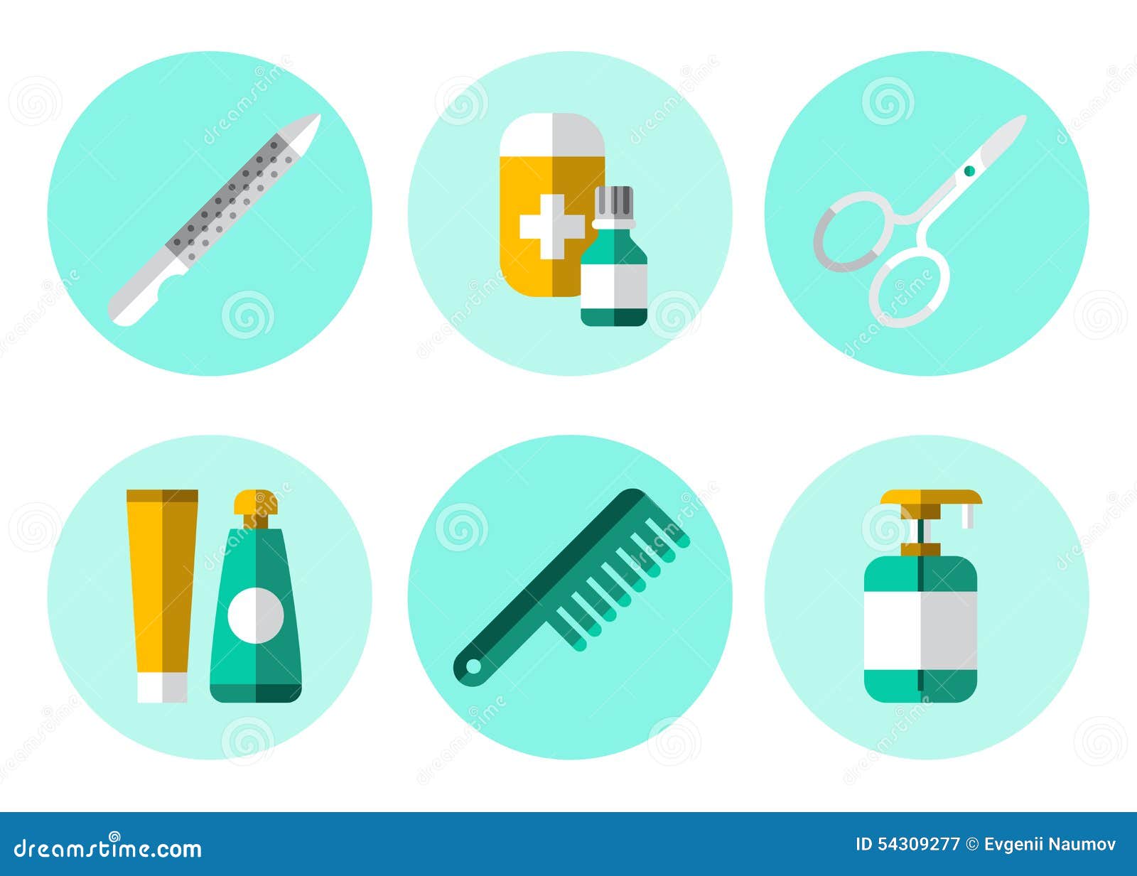 Hygiene Icons Flat Set stock vector. Illustration of health - 54309277