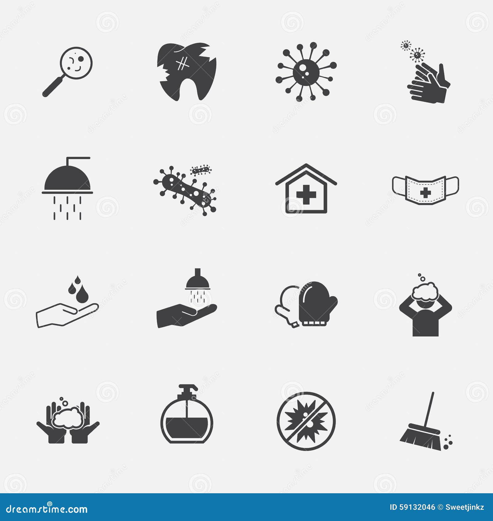 Hygiene icons set. stock vector. Illustration of personal - 59132046