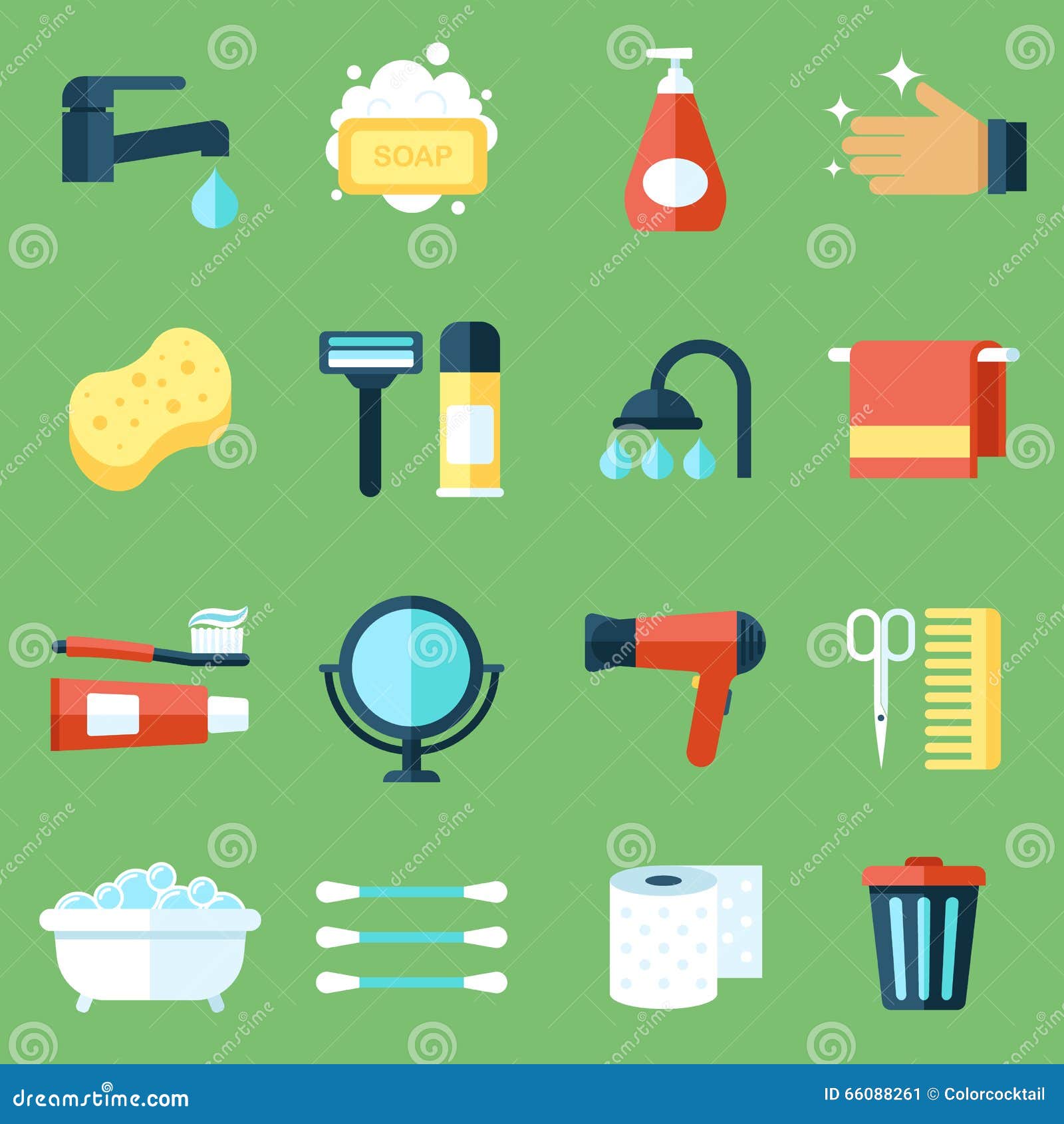 Hygiene icons stock vector. Illustration of symbol, cleaning - 66088261
