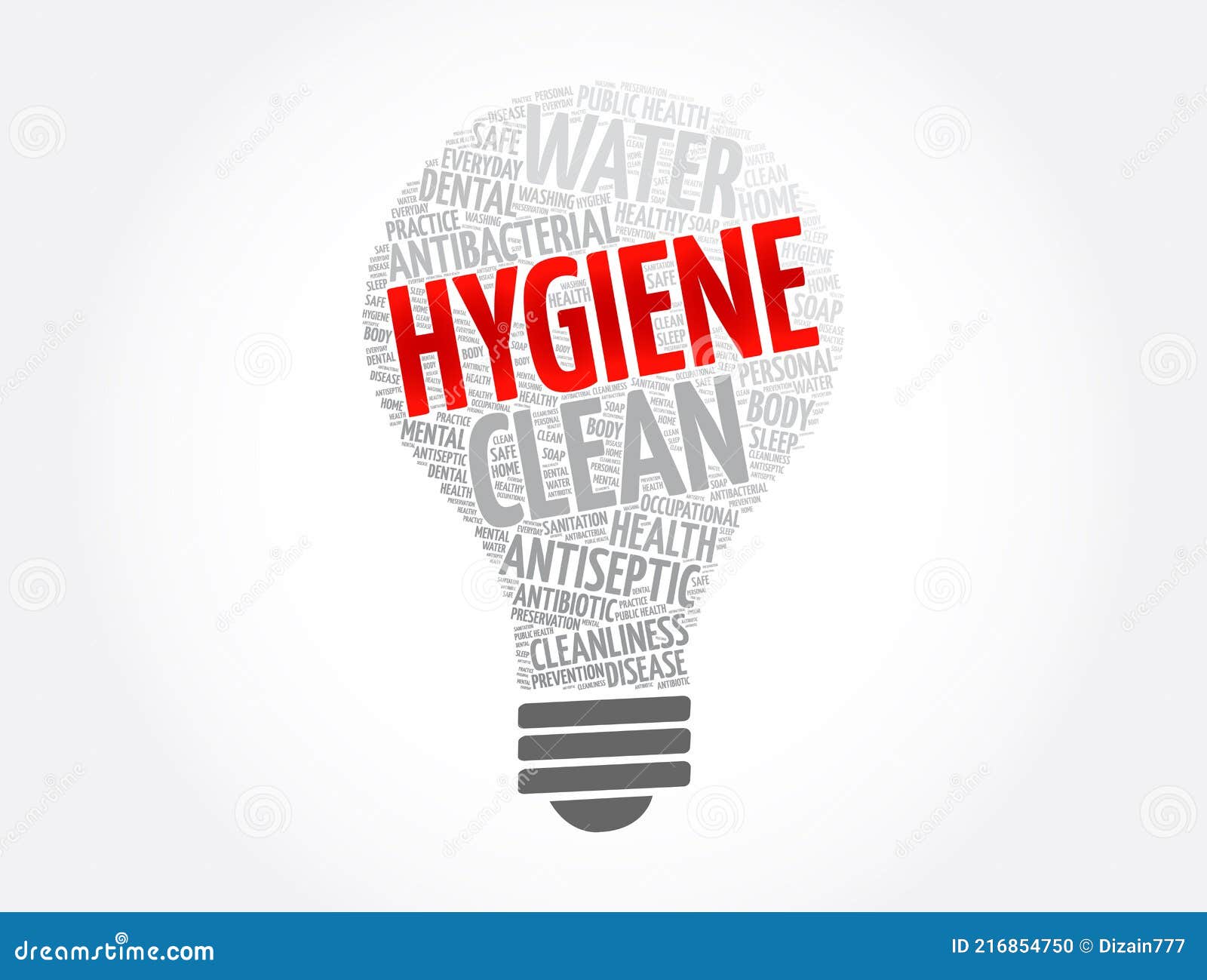 Hygiene Light Bulb Word Cloud Collage, Health Concept Background Stock ...