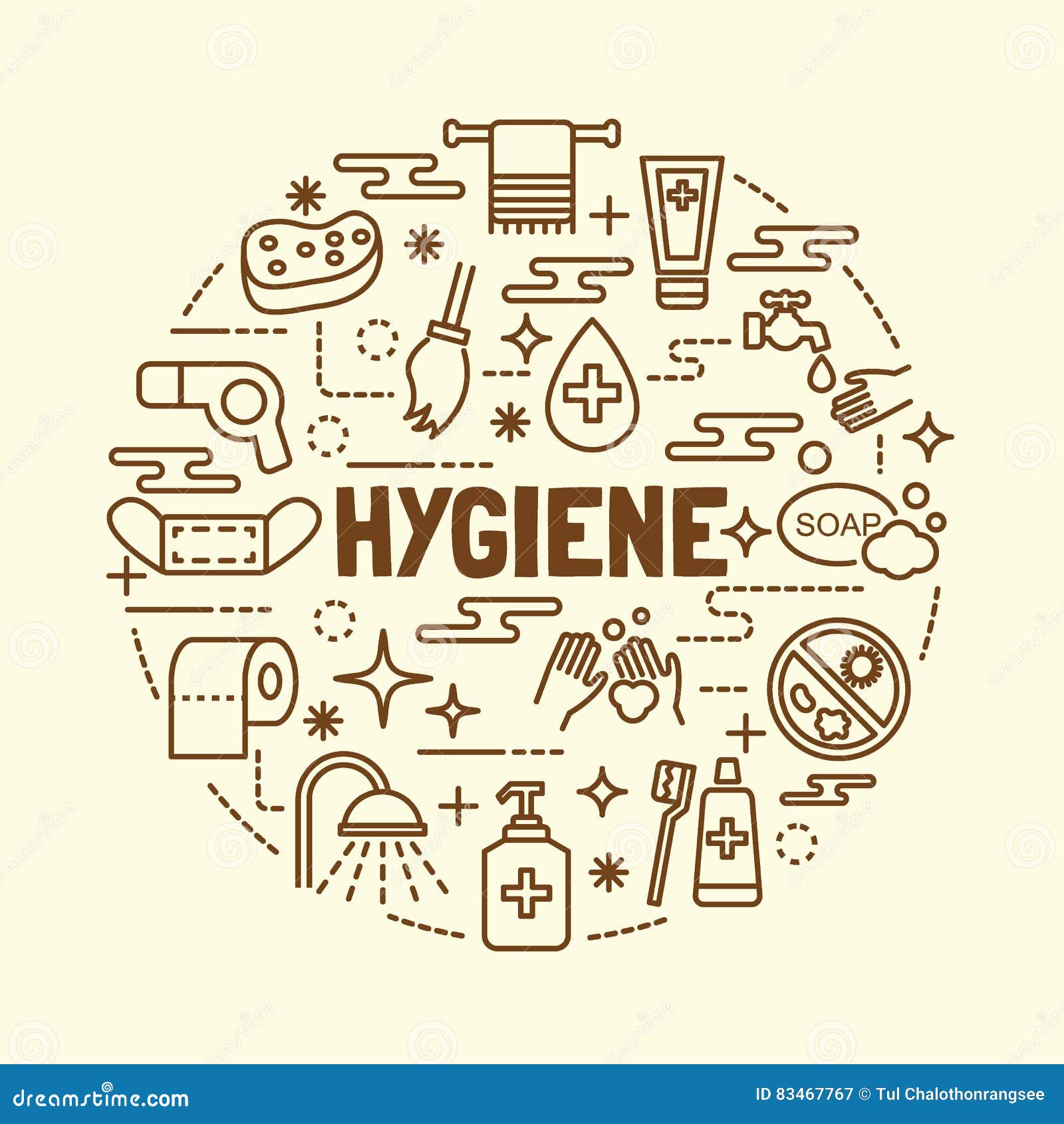 Hygiene Minimal Thin Line Icons Set Stock Illustrations – 88 Hygiene ...