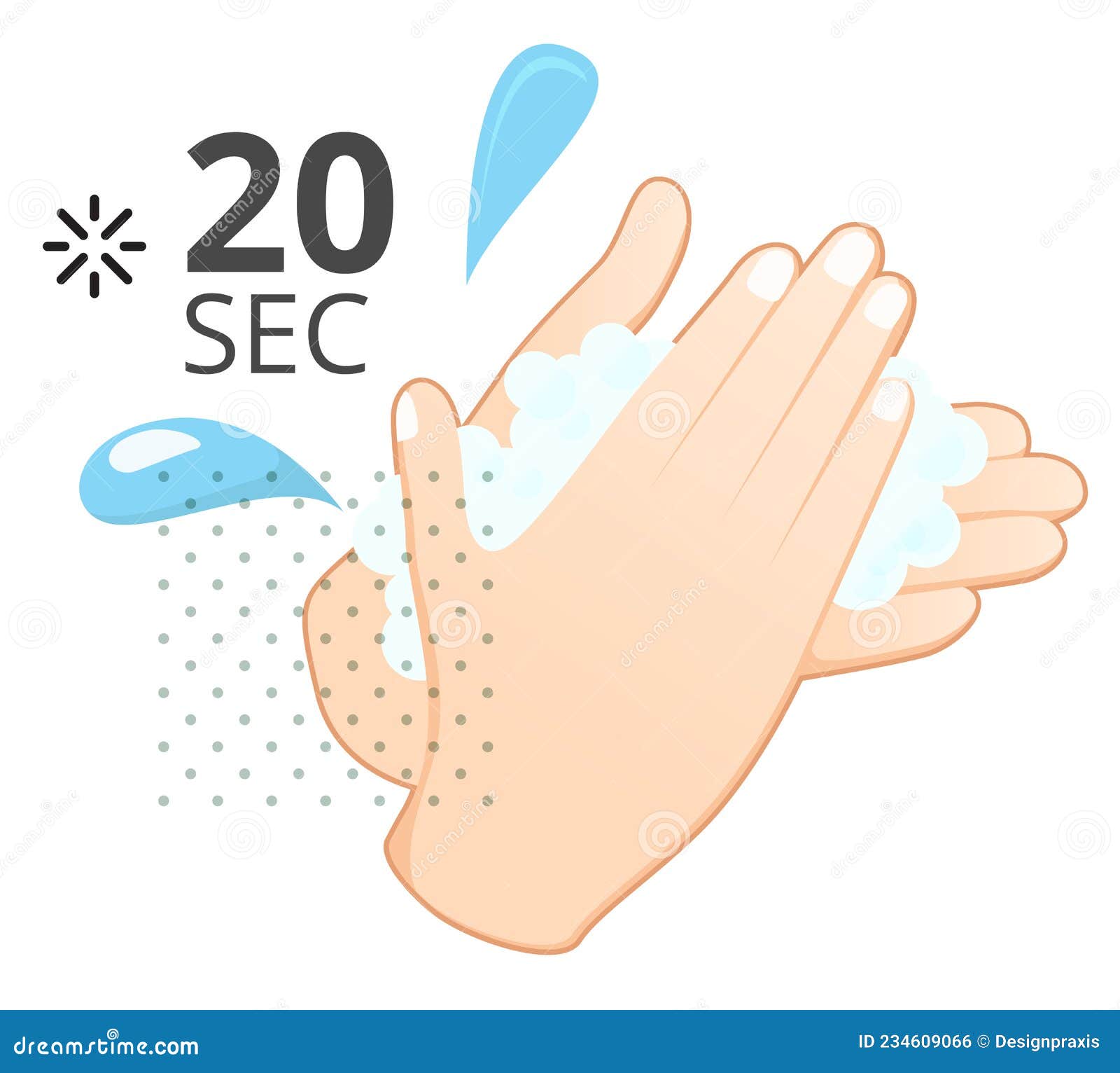 Hygiene - 20 Second Handwash Stock Icon Stock Vector - Illustration of ...