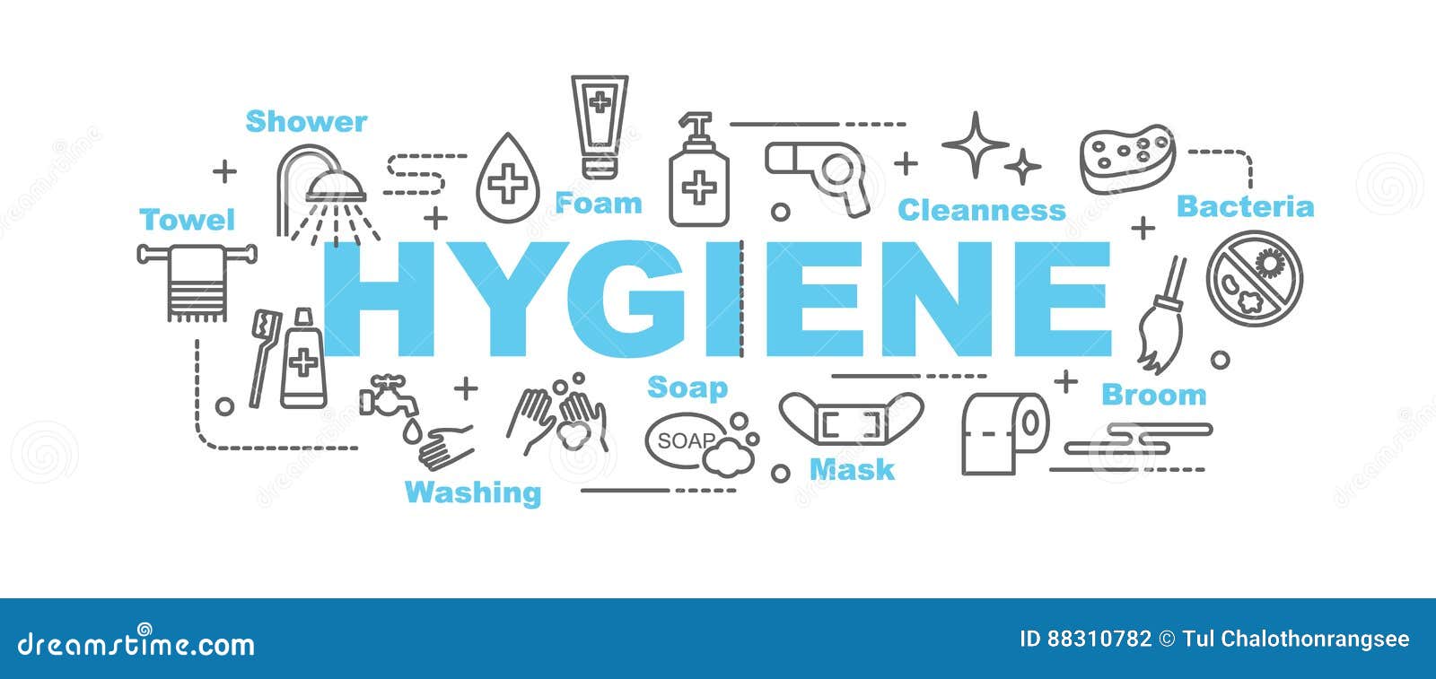 Hygiene vector banner stock vector. Illustration of foam - 88310782