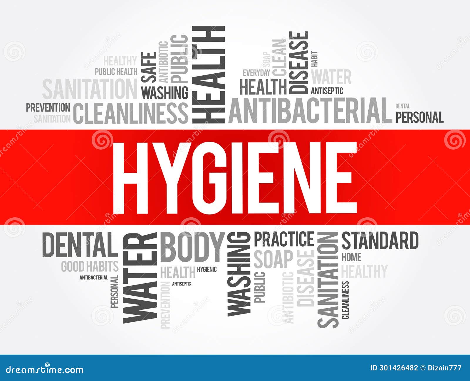 Hygiene Word Cloud Collage, Health Concept Background Stock ...