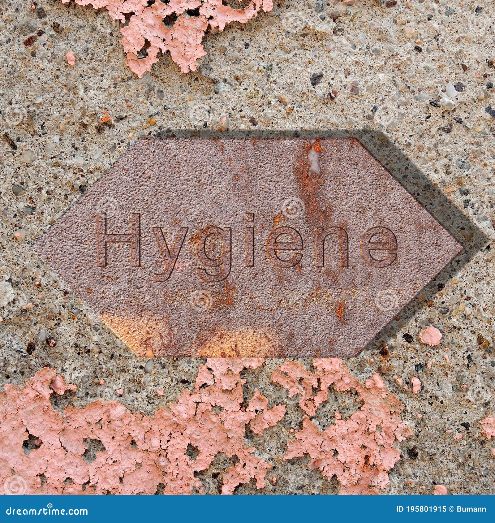 Hygiene Word Lettering Typography. Infographics With Linear Icons On ...