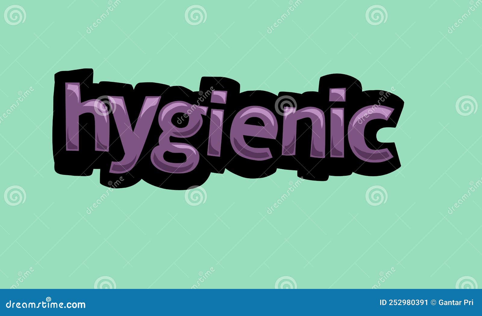 HYGIENIC Background Writing Vector Design Stock Illustration ...