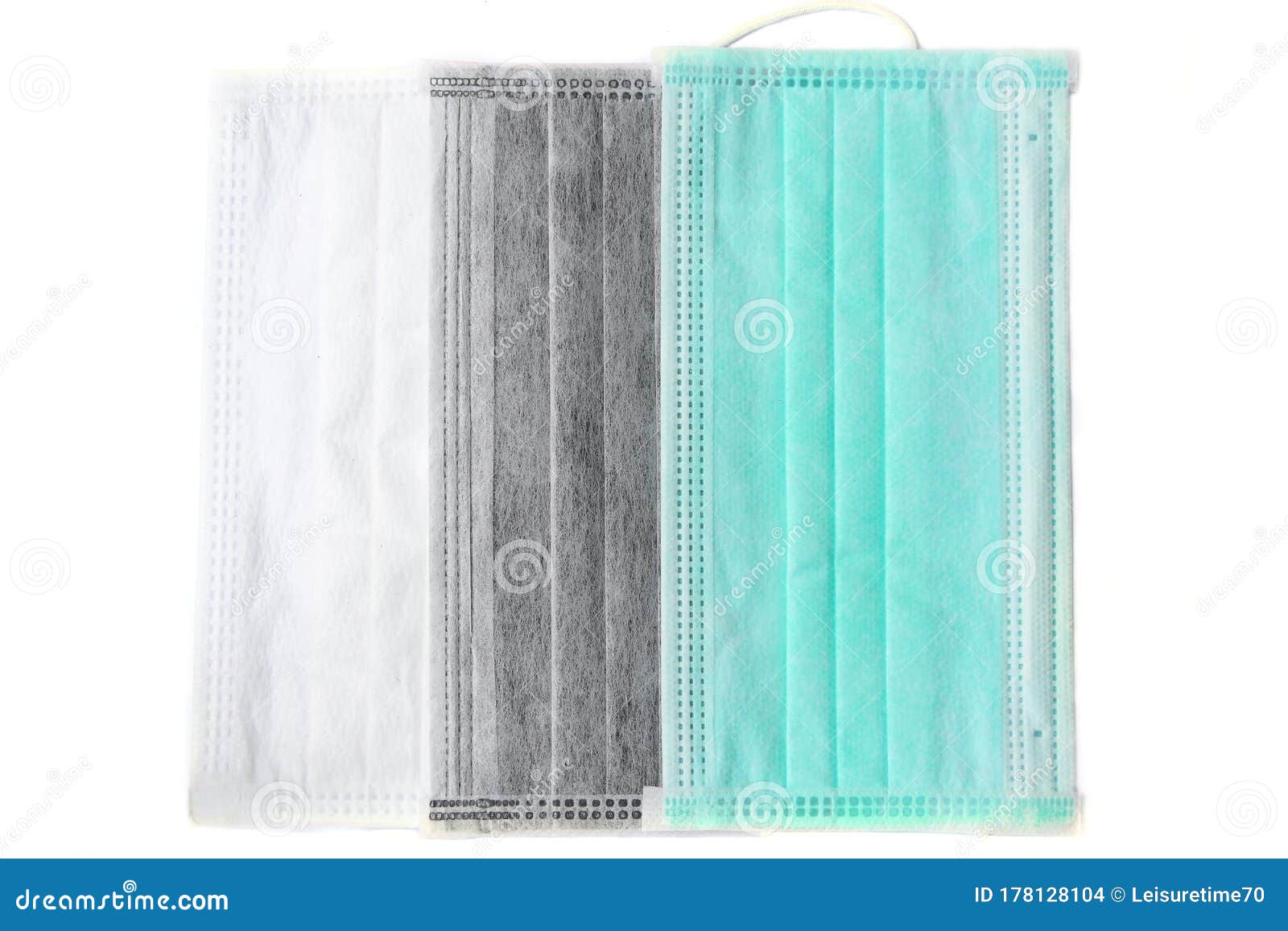 Hygienic Mask for Prevent Pollution and Virus on White Background Stock ...