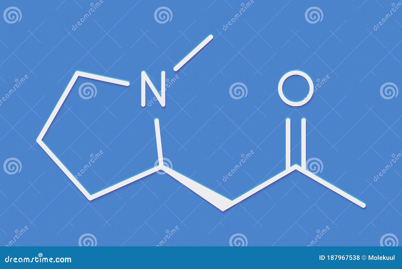 Hygrine Coca Alkaloid Molecule. Skeletal Formula. Chemical Structure ...