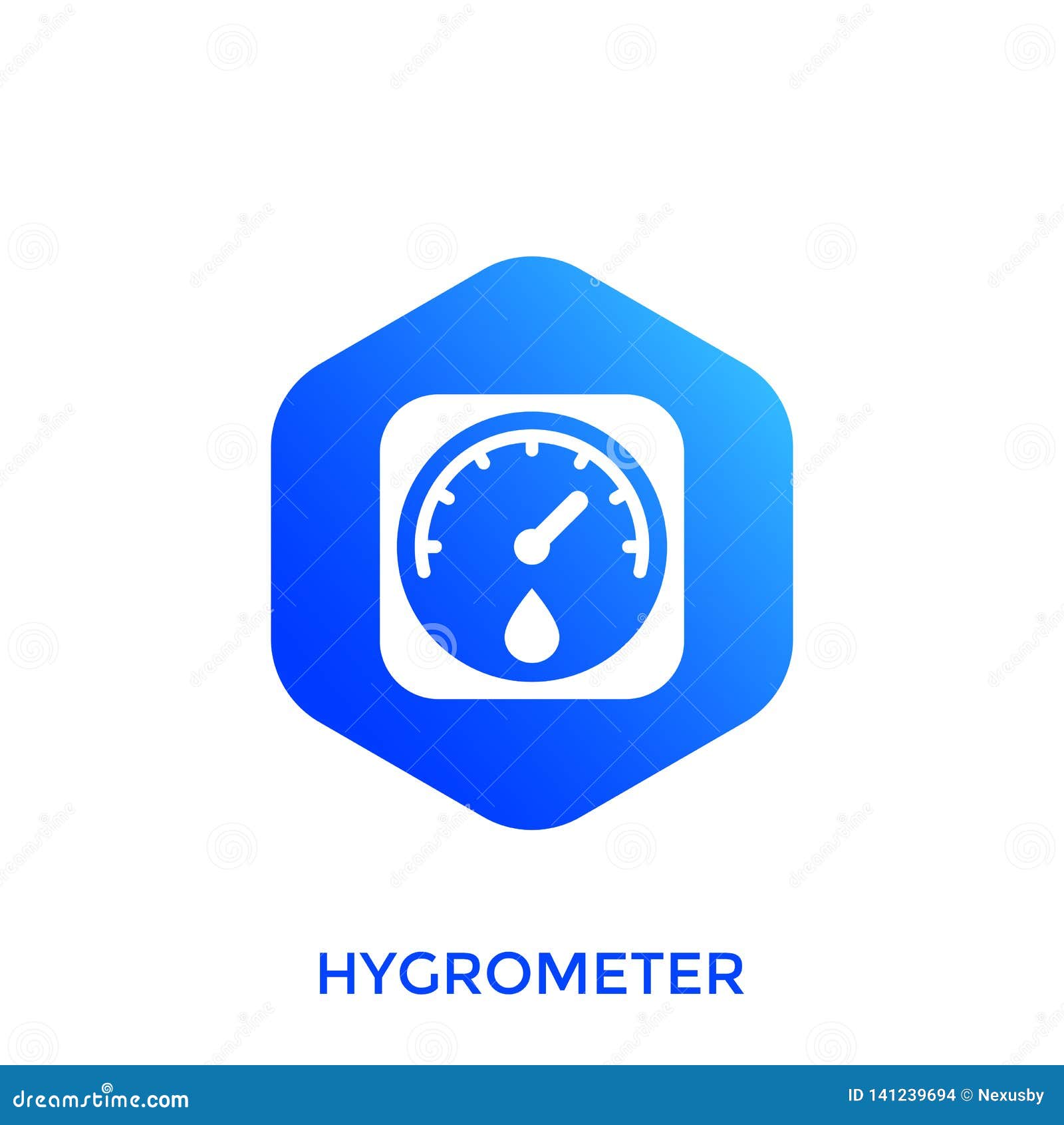 Hygrometer, Humidity Control Vector Icon Stock Vector - Illustration of ...