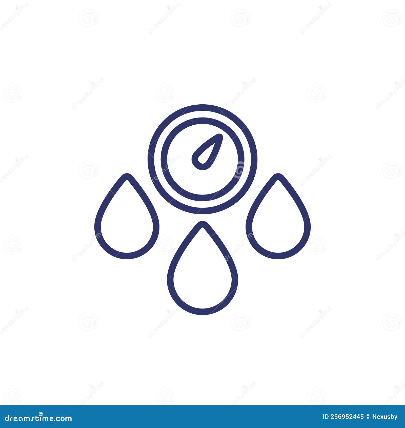 Hygrometer Icon, Humidity Control Line Vector Stock Vector ...