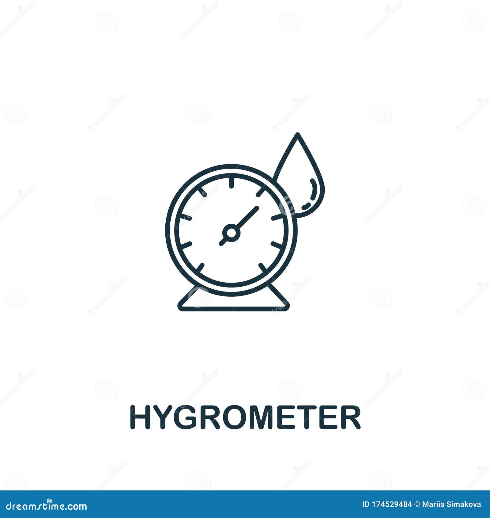 Hygrometer Icon from Spa Therapy Collection. Simple Line Element ...