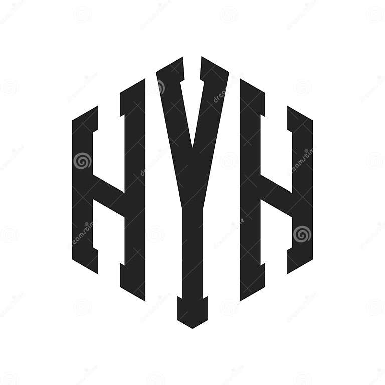 HYH Logo Design. Initial Letter HYH Monogram Logo Using Hexagon Shape ...