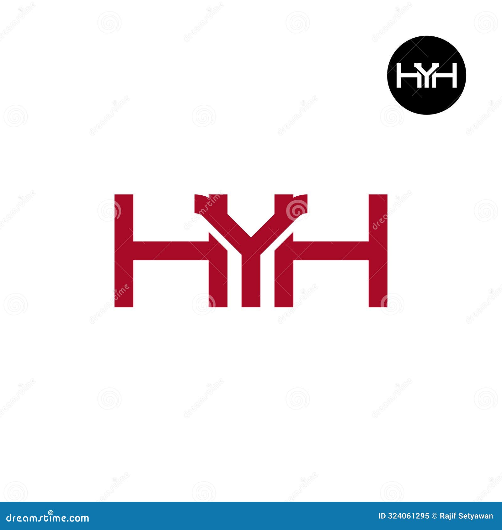 HYH Logo Letter Monogram Design Stock Vector - Illustration of company ...