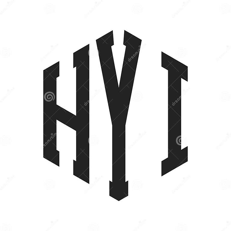 HYI Logo Design. Initial Letter HYI Monogram Logo Using Hexagon Shape ...